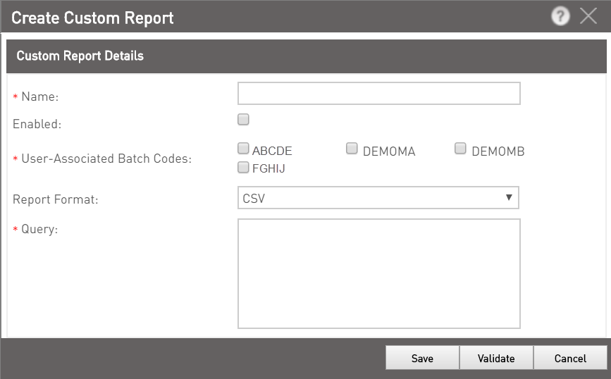 Managing Custom Reports